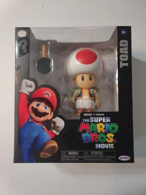 The Super Mario Bros. Movie 5 inch TOAD Figure W/ Frying Pan Accessory ...