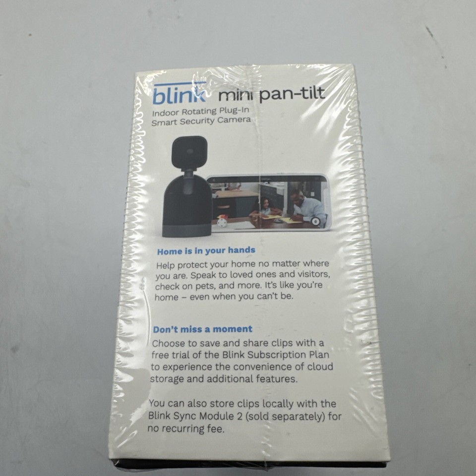 Blink Mini Pan-Tilt Rotating HD Indoor Wired Smart Security Camera 2 ...