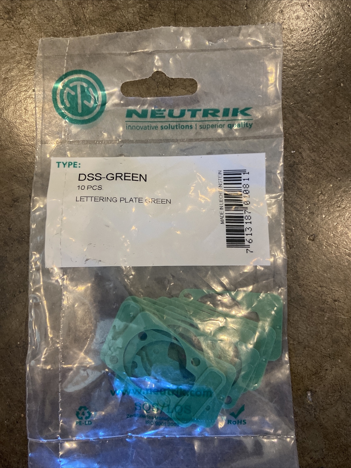 10 Pack Neutrik D Series Panel Labeling Plate, Green, DSS-GREEN | eBay