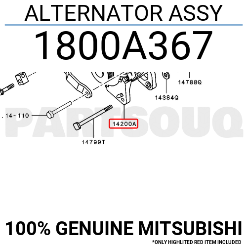 1800A367 Mitsubishi OEM Genuine Alternator ASSY for sale online | eBay