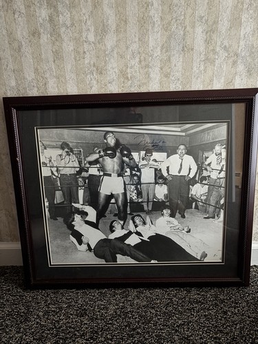 Autographed and frame Muhammad Ali & The Beatles Miami Photo ...