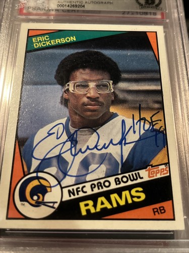 🔥🟨Eric Dickerson🟦🔥 1984 Topps #280 Rookie RC Auto BGS BAS AUTHENTIC | eBay