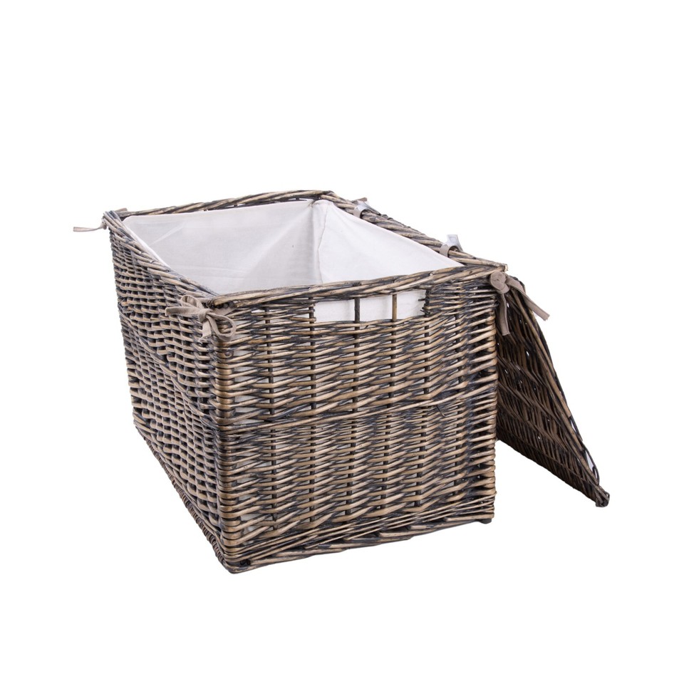 Premium Wicker Trunk Baby Nursery Toys Blanket Storage Chest Basket Box ...