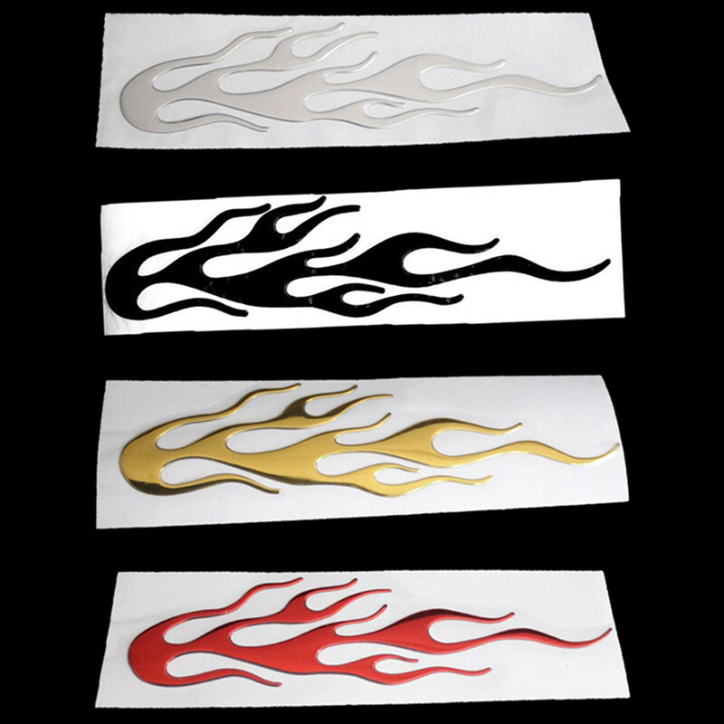 3D Flame Fire Reflective Sticker Motorcycle Vinyl Decal Sticker Car ...