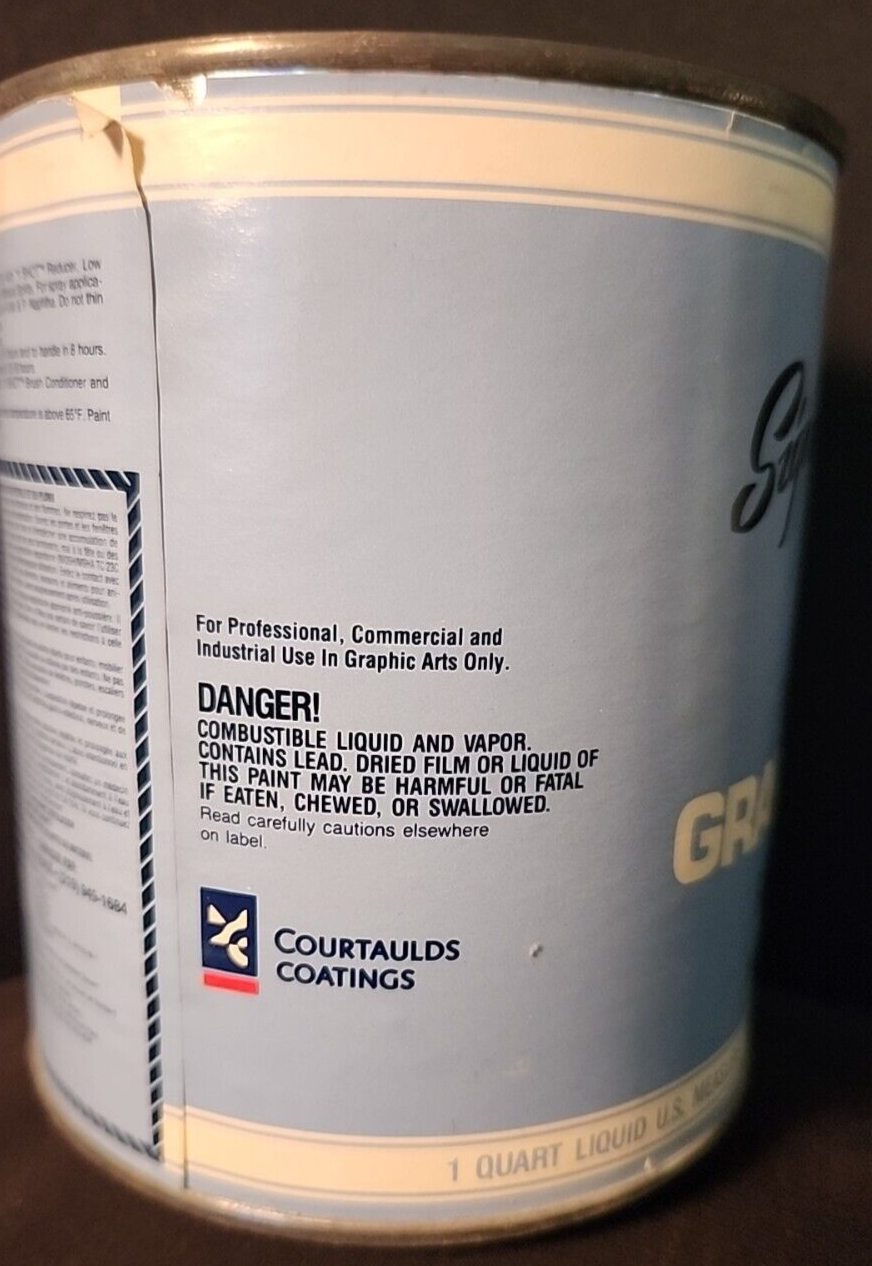 1 Shot Paint Graphic Coat Bulletin Colors 144-B MEDIUM GREEN 1 Quart QT ...