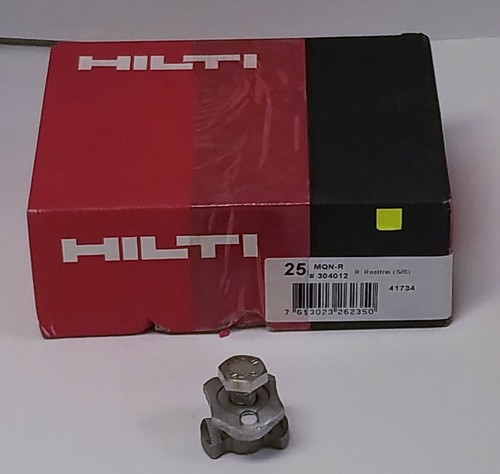 HILTI 30401 MQN-R CHANNEL CONNECTOR PUSH-BUTTON SS316 25CT BOX NEW IN ...