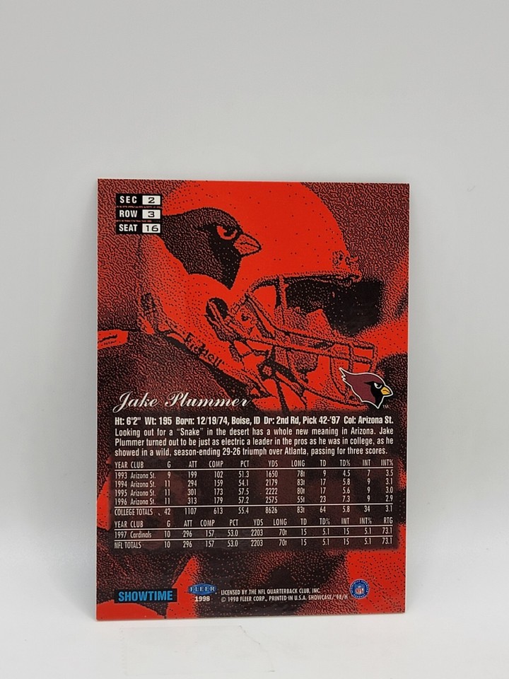 1998 Flair Showcase - Row 3 #16 Jake Plummer | eBay