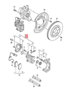 Genuine AUDI A6 Brake Calliper Housing With Servomotor Right red ...