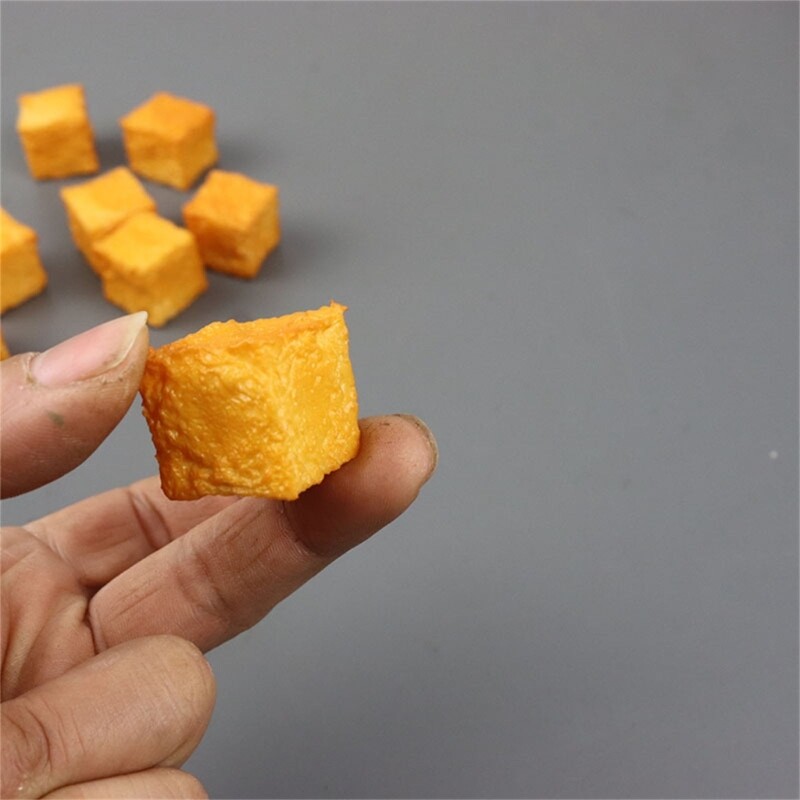 Pack of 5 Realistic Fish Tofu Items Artificial Tofu Block Simulated ...