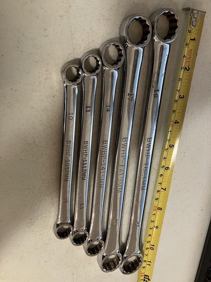 Cornwell Metric Long Box Wrench Set 10-21mm 0 Degree Offset 12point ...