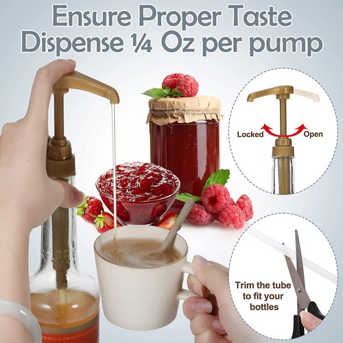 3Pk Pump Dispenser Fits Most 750Ml Bottles For Coffee Syrup Snow Cone ...