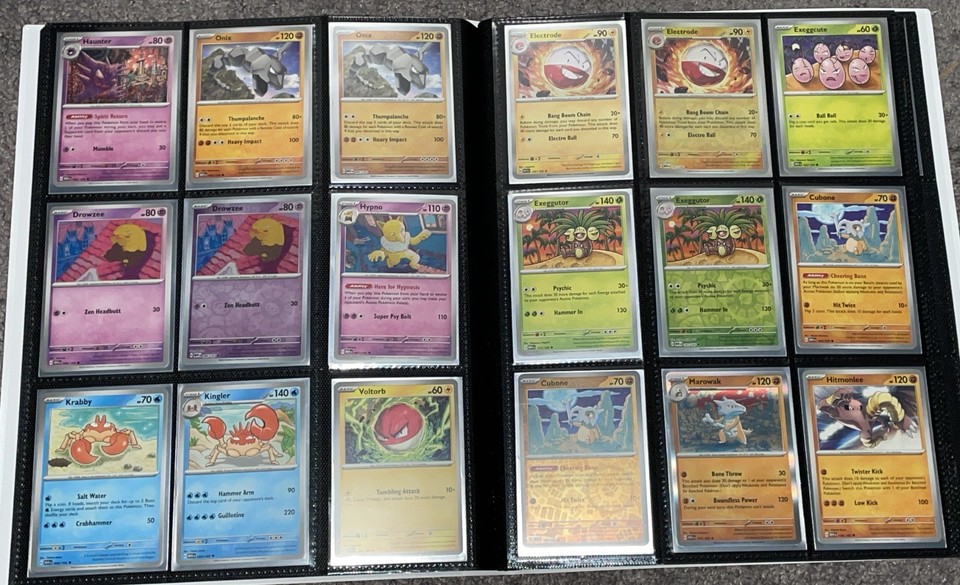 POKEMON 151 PARTIAL MASTER SET + SNORLAX + BINDER + PLAYER GUIDE ...
