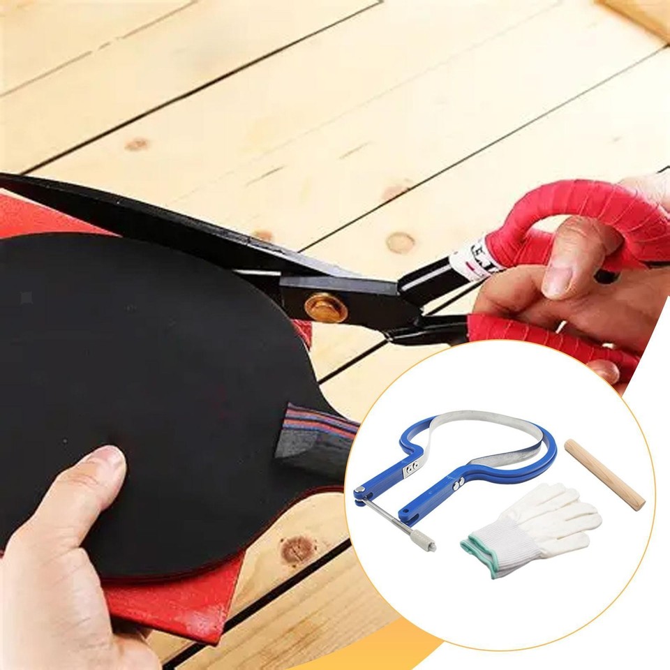 Table Tennis Racket Rubber Cutter Replace High Performance with Gloves ...