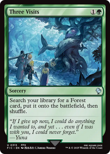 Three Visits Final Fantasy Commander NM Sorcery Uncommon MAGIC MTG CARD ...
