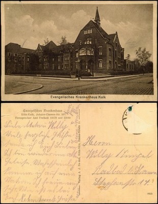 Kalk-Köln Evangelisches Krankenhaus Johann-Classen-Str. 50 1930 | eBay