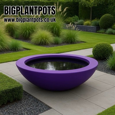 THE CURVY Big 120cm Outdoor Bowl Planter EXTRA LARGE Garden Pot WATER ...