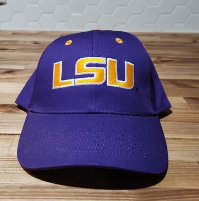 Vtg LSU Velcroback Cap Louisiana State University Hat Tigers ...