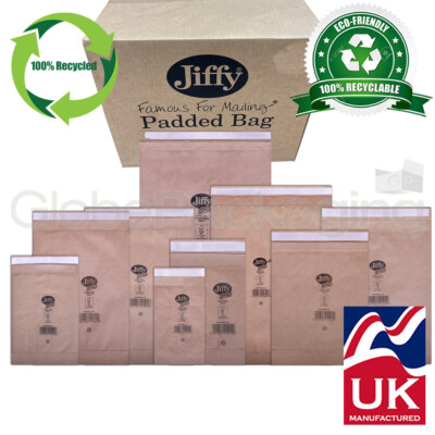 JIFFY GREEN Heavy Duty Padded Bags Envelopes Eco-Friendly Mailers *ALL ...
