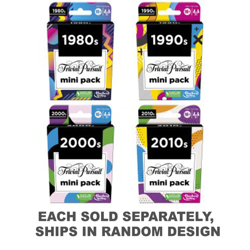 Hasbro Trivial Pursuit Mini Pack Card Game for 2 to 4 Players Ages 14 ...
