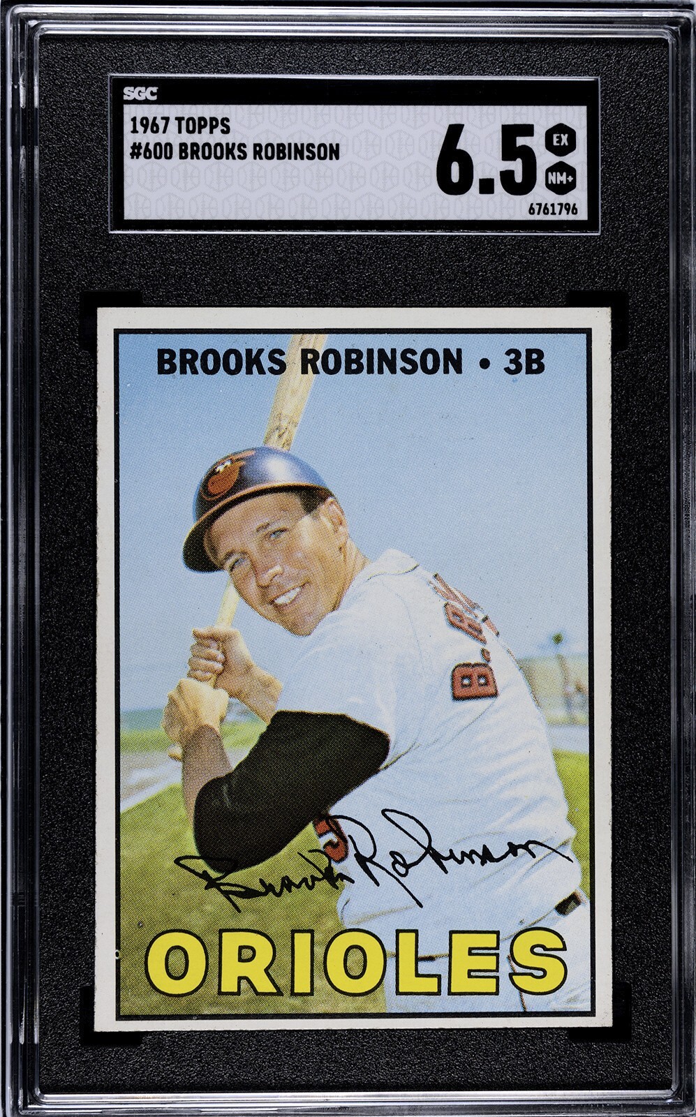 1967 Topps High #600 Brooks Robinson HOF Orioles - SGC 6.5 - JUST ...