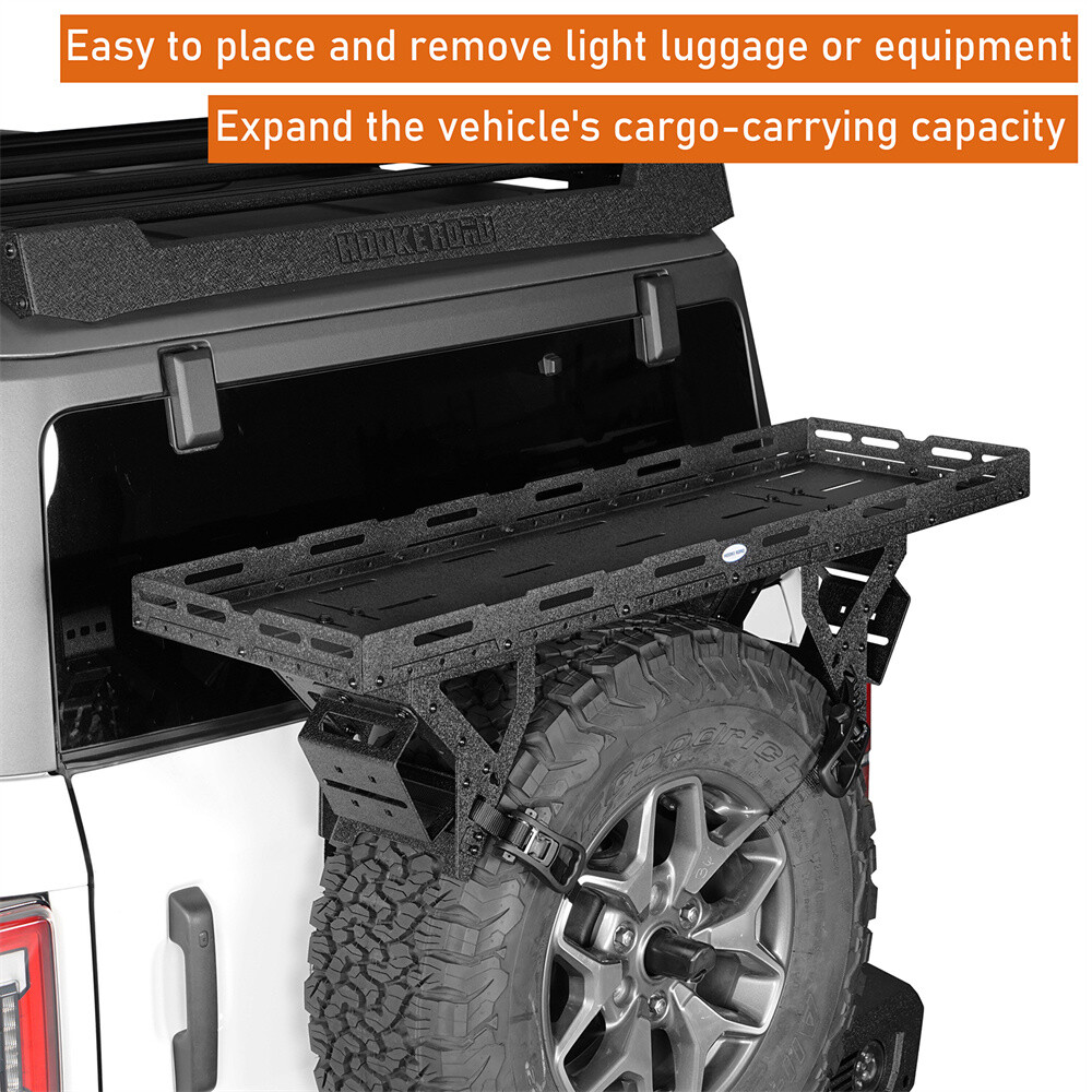 Off-Road Spare Tire Mount Basket Rear Storage Cargo Carrier For 30" to ...