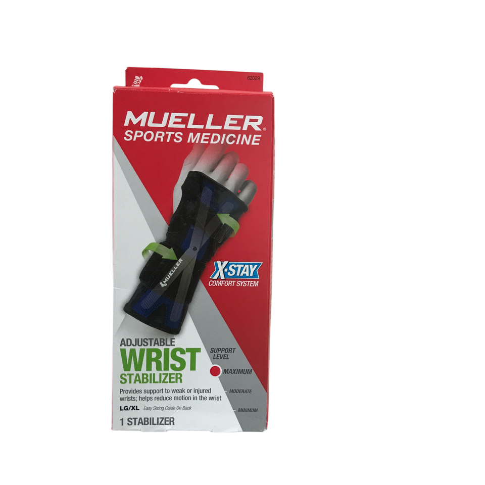 Mueller Wrist Brace Stabilizer Support Adjustable Unisex LG/XL (Black ...