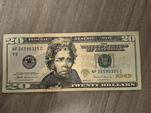 2017 $ 20 dollar bill Over Face Ink Error Unique | eBay