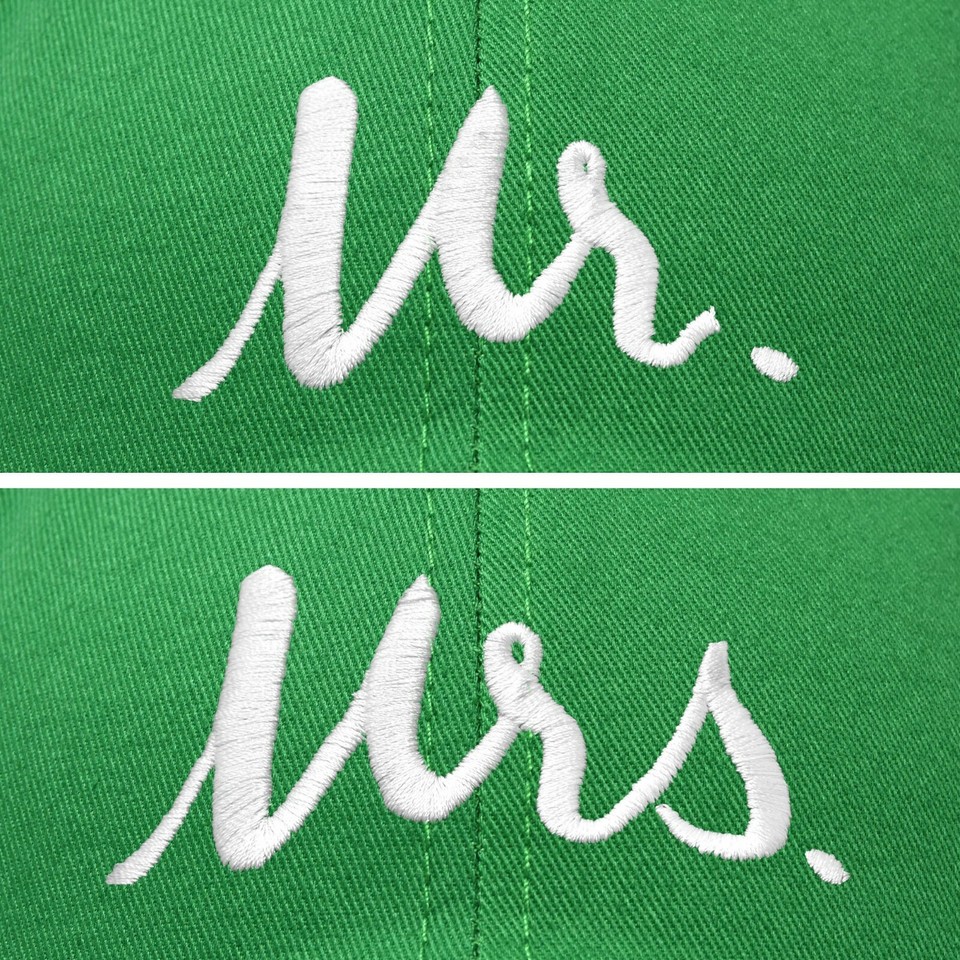 DALIX Mr. and Mrs. Baseball Cap Bride Groom Matching Hats Couples Set ...