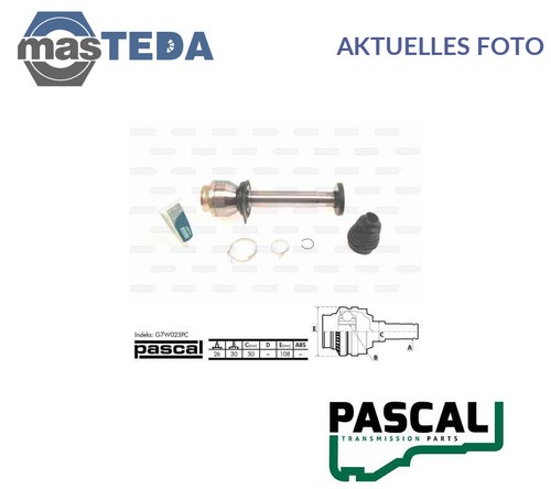 G7W023PC GELENK ANTRIEBSWELLE TRANSMISSION END PASCAL NEU OE QUALITÄT | eBay.de