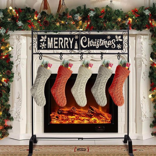 Christmas Stocking Holder Stand, Merry Christmas Metal Stocking Haner ...