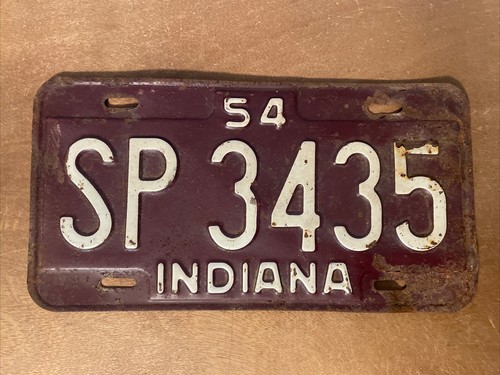 1954 Indiana License Plate # SP 3435 Spencer County | eBay
