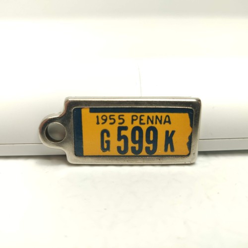 RARE VTG Disabled Veterans Mini License Plate Key Chain Ring ...