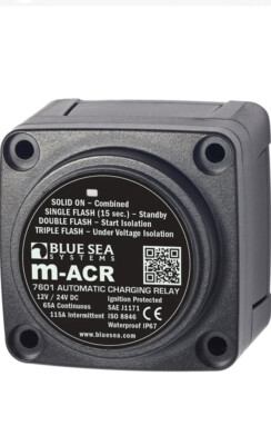 Blue Sea 7601 DC Mini ACR Automatic Charging Relay - 65 Amp | eBay