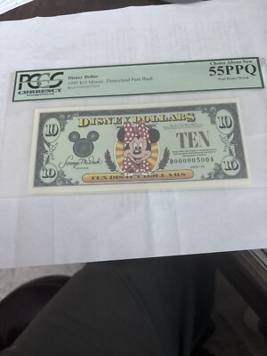 Disney Dollar Minnie Mouse $10 Bill D Series 1999 | eBay