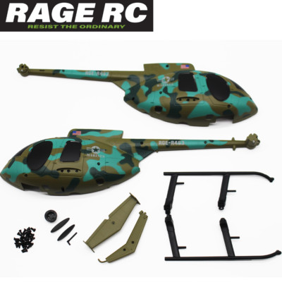 Rage RC RGR6121 Canopy Set Marines Hero-Copter Military Radio Control ...
