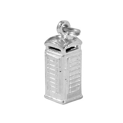 Sterling Silver Phone Box Charm | eBay UK