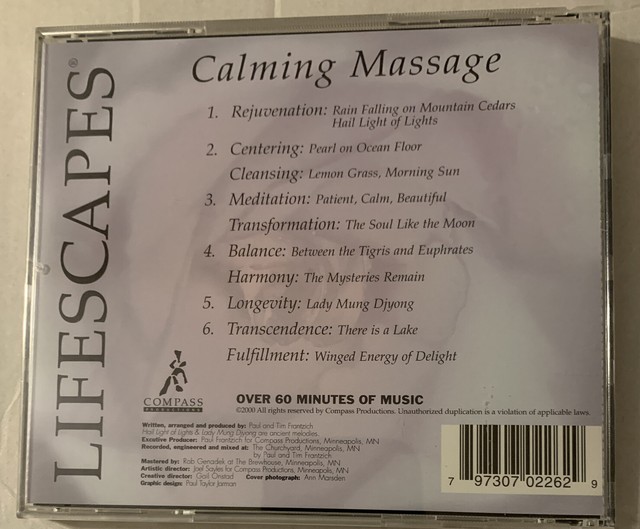 Lifescapes Calming Massage CD - A202 for sale online | eBay