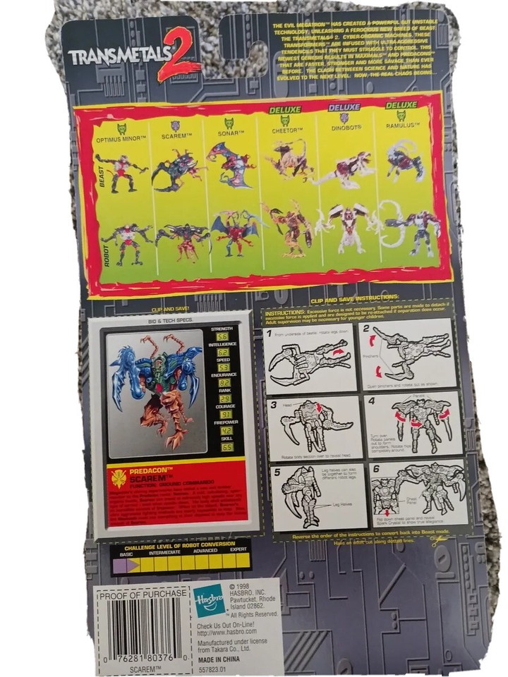 Transformers Beast Wars Evil Predacon Scarem Transmetals 2 | eBay