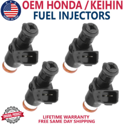 Pack of 4 OEM HONDA Fuel Injectors For 2006-2015 Honda Fit & Civic 1.5L ...