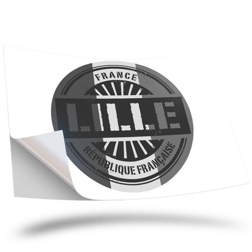 1 x Vinyl Sticker A1 - BW - Lille France French Flag #40510 | eBay