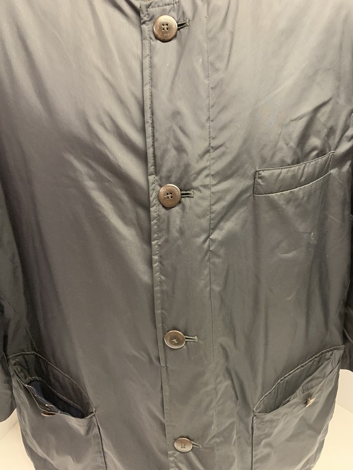 Brooks Brothers Black Windbreaker Zip up/Button up Jacket Size Large | eBay