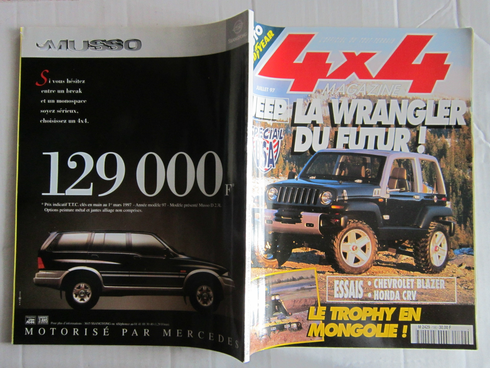 4X4 MAGAZINE N° 190 /JEEP WRANGLER/Spécial USA/CHEVROLET BLAZER/HONDA ...