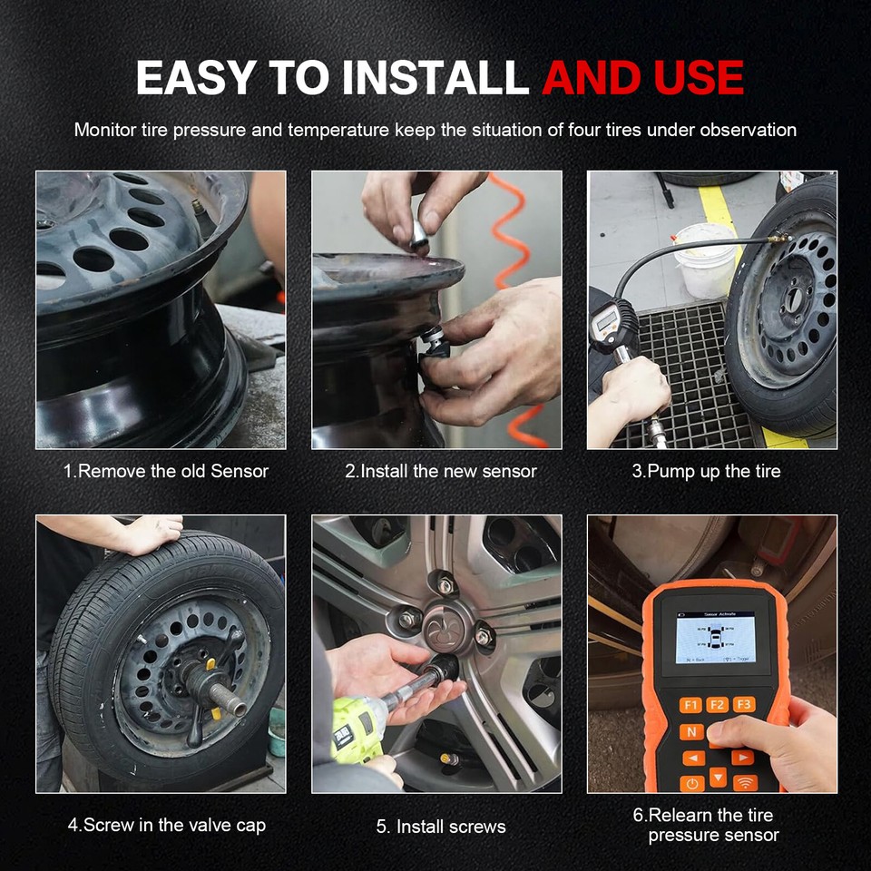 4x TPMS Tire Pressure Monitoring System Sensor for Lincoln Mkz Mkx Mks ...