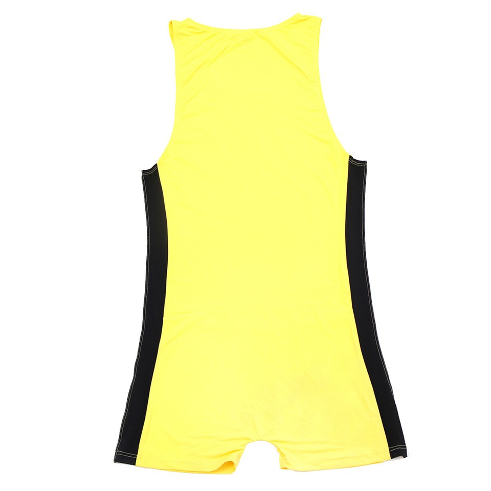 Men Wrestling Singlet Sport Bodysuit Trunk Leotard Jumpsuit Underwear ...