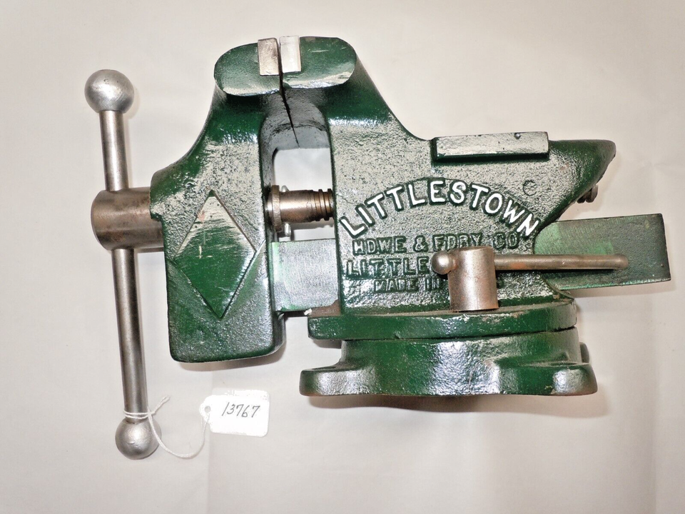 Vise, LITTLESTOWN Vtg. No. 400 Swivel Bench Vise, 4-1/4" Wide Jaws ...