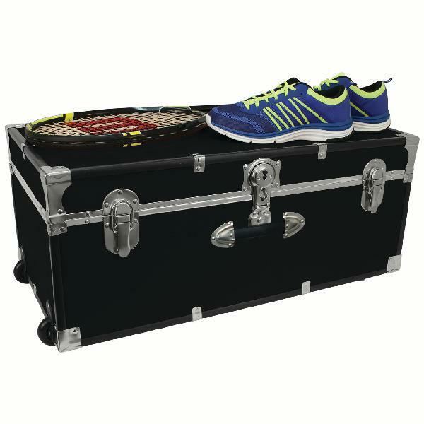 Footlocker Trunk Lockable Storage Organizer w/ Wheels, Great for ...