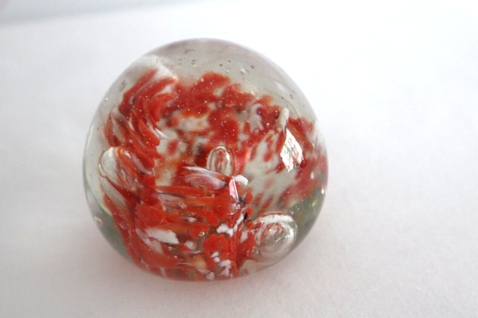 Vintage 2" High Coral Reef Paperweight Bubble Glass Sea/Marine Life | eBay