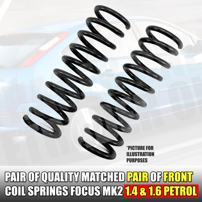 FORD FOCUS 1.4 & 1.6 MK 2 FRONT COIL SPRINGS PAIR 05-12 NEW SPRING x 2 ...