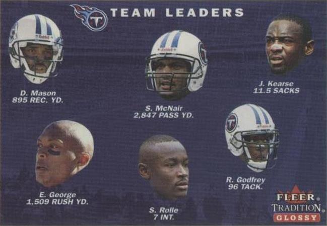 2001 Fleer Tradition Glossy - Team Leaders Checklist Tennessee Titans ...