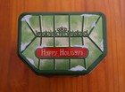 2000 M&M's Christmas Happy Holidays Tree Shop Wreaths Holly Metal Tin ...